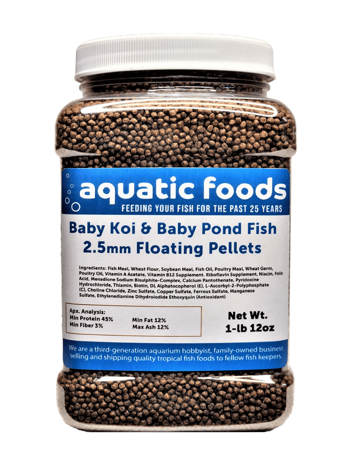 Baby Koi & Baby Pond Fish Pellet Food, 45% Protein 2.5mm Floating Pond ...