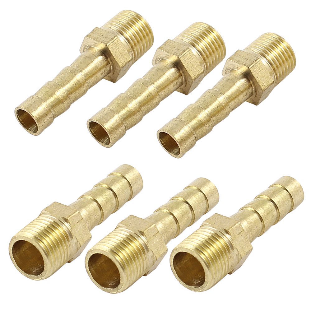 Unique Bargains 6 Pcs 1/8 PT Male to 6mm Hose Barb Air Water Piping ...