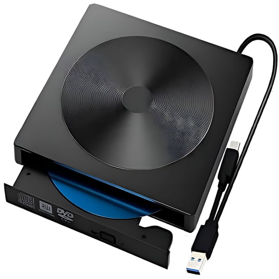 GJX External 3D Blu Ray Dvd Drive,Usb 3.0 and Type-C Blu Ray Cd Dvd ...