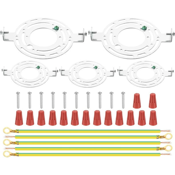 TRAHOO-130mm (5.12") Universal Light Fixture Mounting Bracket Kit, 5 ...