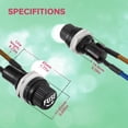 6X30mm Panel Mount Fuse Holder, 250V AC 10A/125V AC 15A, 12V DC, Screw ...