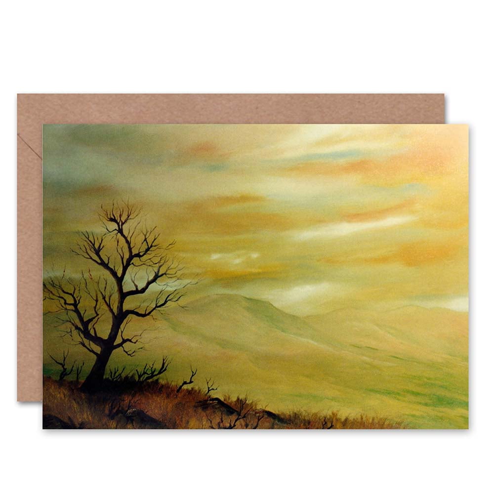Autumn Tree Landscape Painting Greetings Card Plus Envelope Blank ...