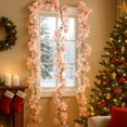 Artificial Cherry Blossom Rattan Garland, Christmas Hanging Decor for ...