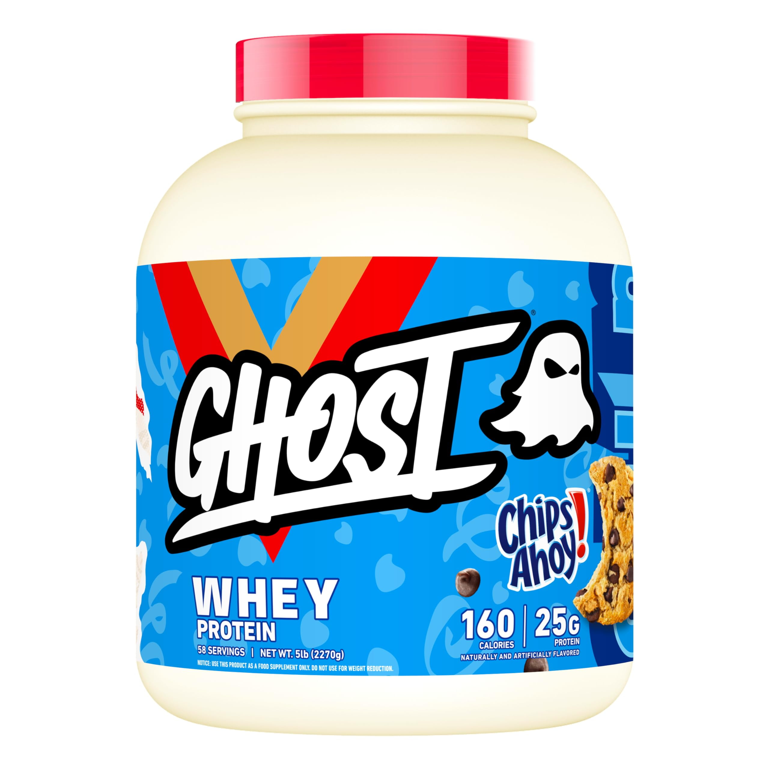 GHOST Whey Protein Powder, Chips Ahoy - 5LB Tub, 25G of Protein ...