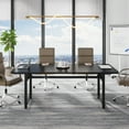 6FT Black Conference Table, Home Office Meeting Room Boardroom Table ...