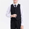 DGMIOCS Boys Suits 5 Piece Slim Fit Suit for Kids Formal Ring Bearer ...