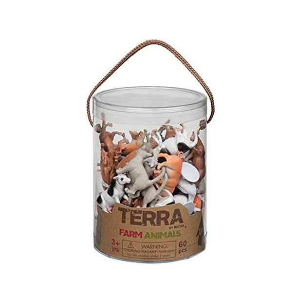 Terra Farm Animal Figures, 60-Piece Set - Walmart.com
