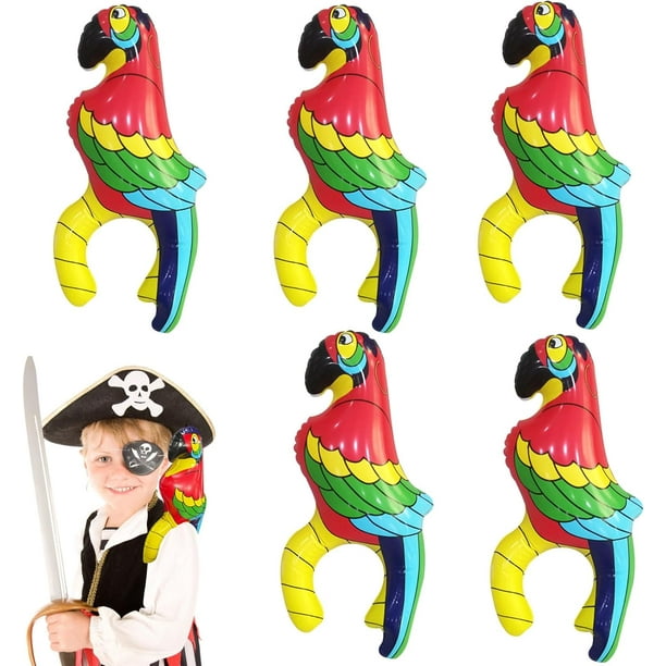 5 Pieces Inflatable Pirate Parrot Party Balloons Set, Pirate Parrot ...