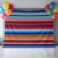 Abstract Photography Backdrop 12x8FT, Colorful Mexican Stripe Blue Red ...