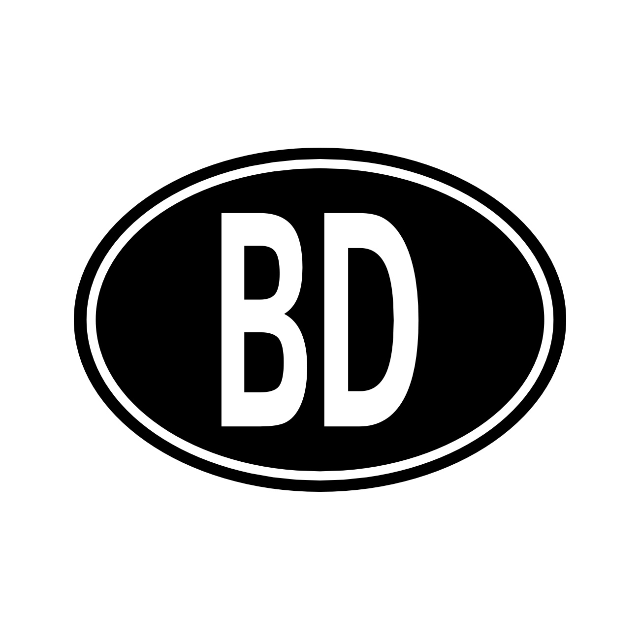 Bangladesh Oval Sticker Decal Die Cut - Self Adhesive Vinyl ...