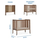 Delta Children Lee Portable Folding Mini Crib with 1.5-Inch Mattress ...