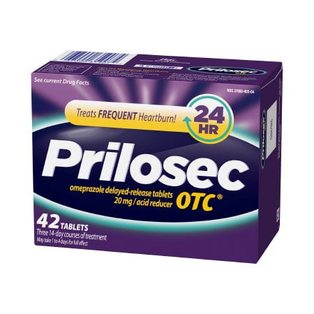 Prilosec OTC Antacid 20 mg Strength Tablet 42 per Box - Walmart.com