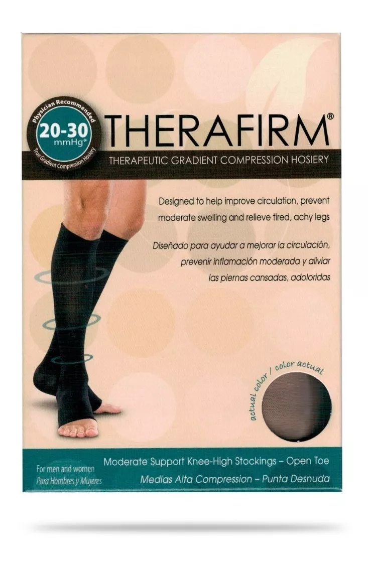 Tobimedia De Compresión Punta Desnuda Therafirm 20-30 Mmhg | Walmart en ...