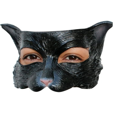 Black Cat Mask Adult Halloween Accessory - Walmart.com