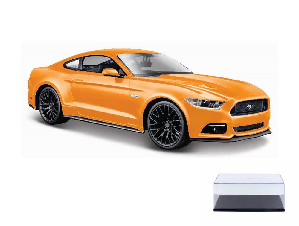 Diecast Car w/Display Case - 2015 Ford Mustang GT, Orange - Maisto ...