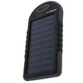 Xtreme 5000mAH External Black Solar Panel Battery Bank, Weatherproof ...