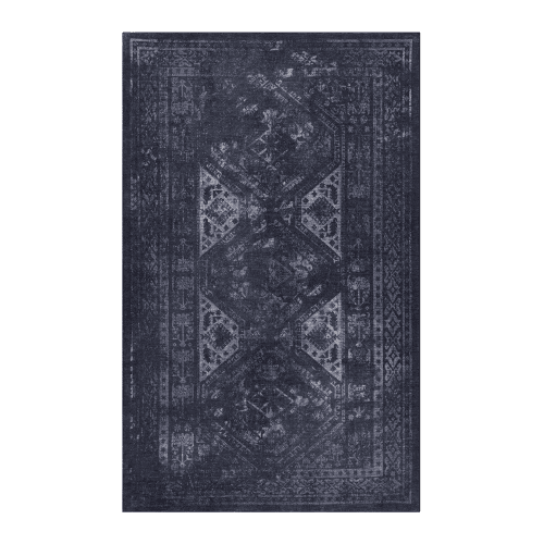 Click here for Unbranded Black Washable Rug 4x6 Area Rug (Black+G... prices