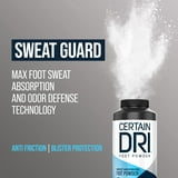 Certain Dri Foot Powder for Men and Women, Sweat Absorbing Odor Control ...