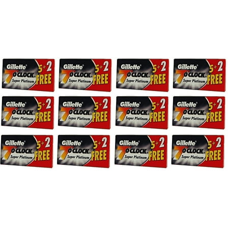 7 O'Clock Super Platinum Double Edge Safety Razor Blades- 84 Blades ...