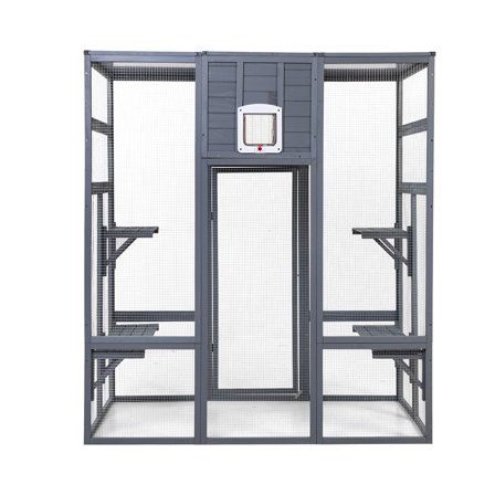 Omitree New Large Outdoor Weatherproof Multi Platforms Wooden Cat House ...