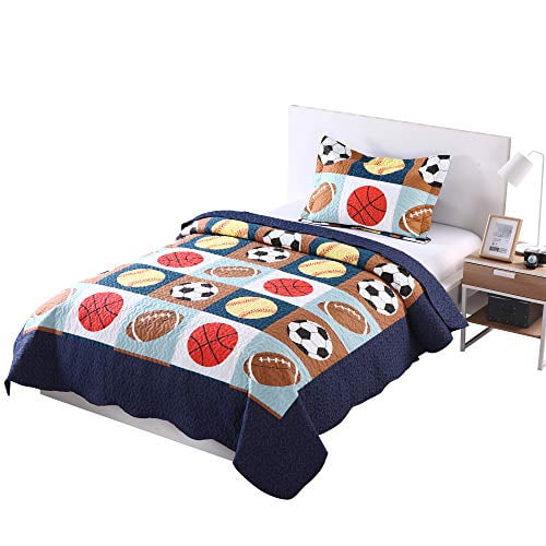 Click here for Marcielo 2 Piece Kids Bedspread Quilts Set  Printe... prices