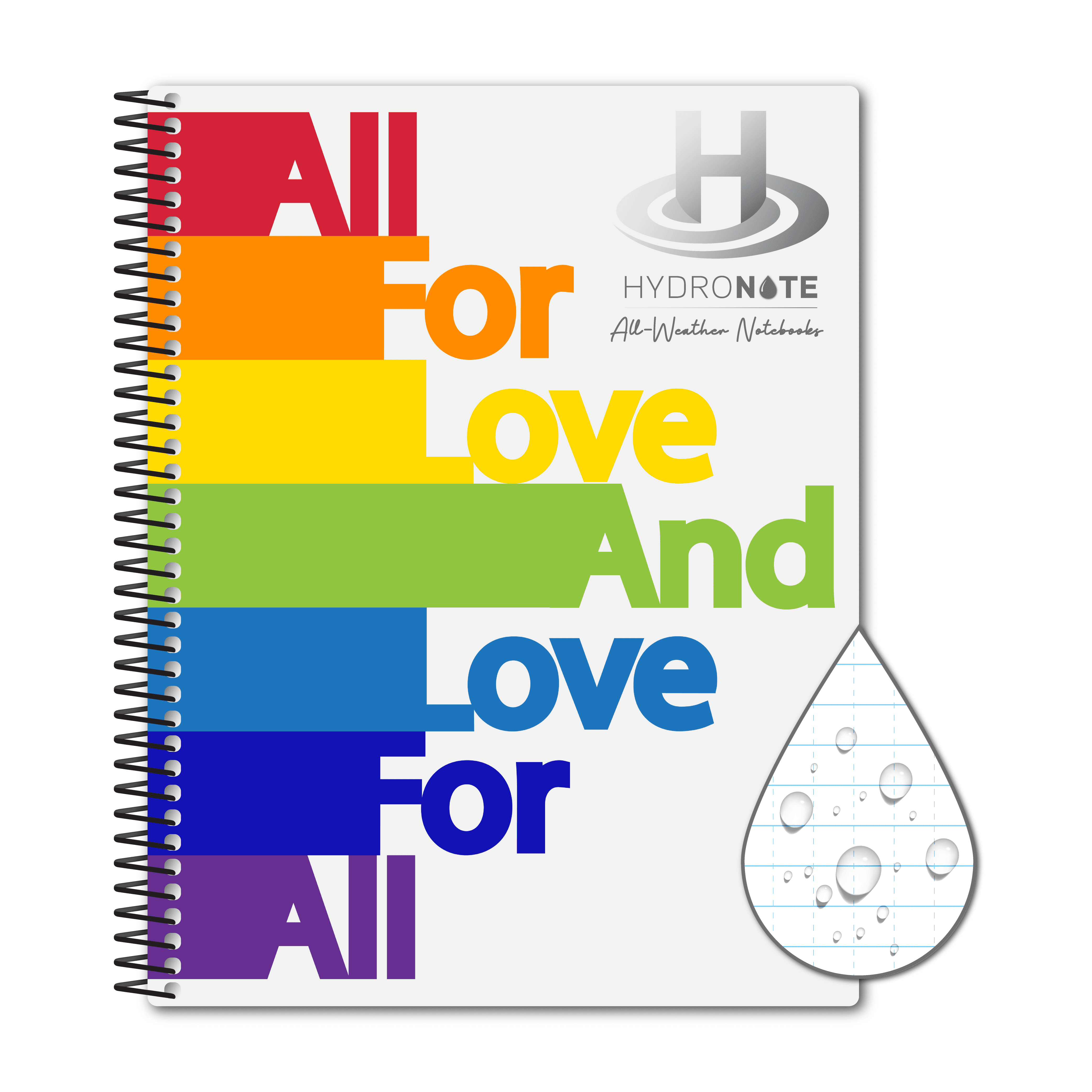 Hydronote Waterproof Side Spiral Notebook, Universal Page Pattern 11 x ...