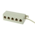 5 Way Outlet 6P4C RJ11 Telephone Phone Modular Jack Line Splitter Beige ...