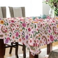60x60in Square Printed Tablecloth Easy-Care Decorative Table Cloth for ...