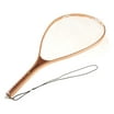Landing Fish Net- Fly Fishing Equipment, Clear Rubber Mesh and Wooden ...