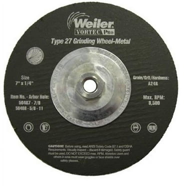 Weiler Wide-Face Crimped Wire Wheel, 7 in Dia. x 7/8 in W, 0.014 in ...