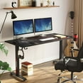 SEVEN WARRIOR Gaming Desk 60 INCH, T- Shaped Carbon Fiber Surface ...