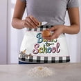 Back To School Half Waist Apron Pink Bow Pencil Black Plaid Campus ...