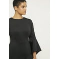 Eloquii Womens Plus Size Flare Sleeve Scuba Dress