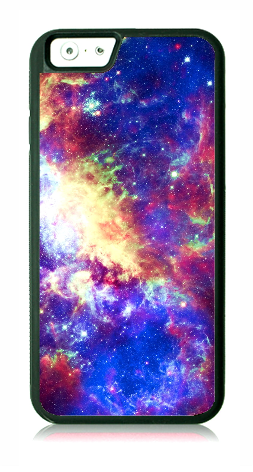 Galactic iPhone 10 Galaxy Case Black Rubber Case for the Apple iPhone 7 ...