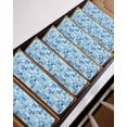 Blue Lattice Stair Treads Summer Watercolor Square Ocean Indoor Non ...