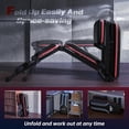 Foldable Weight Bench with Resistance Bands, 8 Backrests Adjustable FID ...