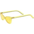 Translucent Retro Cat Eye Sunglasses Slim Arms Color Tinted Lens 57mm