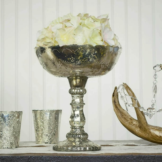 Cake & Candy Displays Mercury Glass Compote Dish Bowl Centerpiece with ... Cake & Candy Displays Mercury Glass Compote Dish Bowl Centerpiece with ...