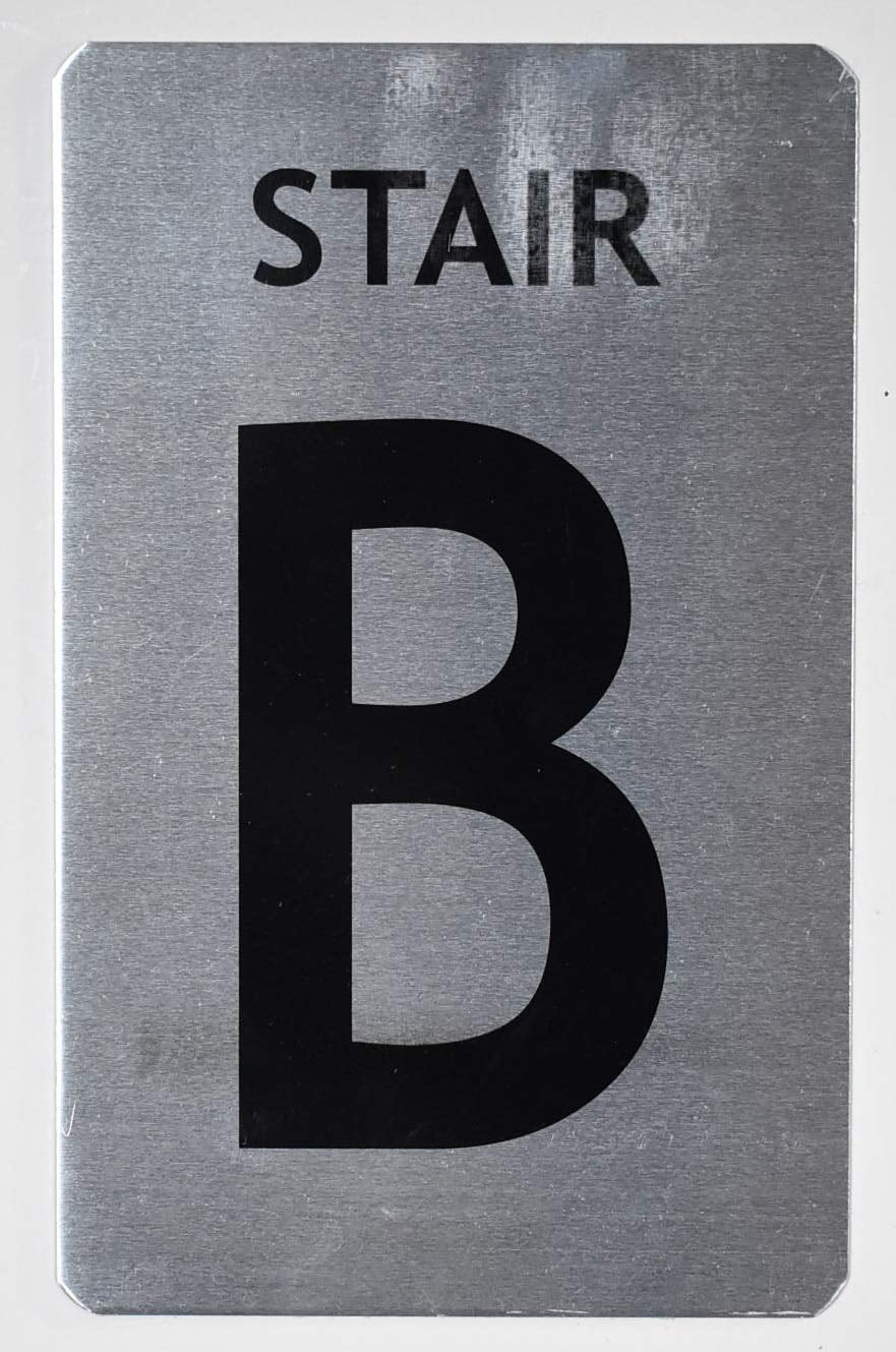 Stair B Sign (Brush Aluminium, 5X8)-The Mont Argent line.(ref-2022-4 ...
