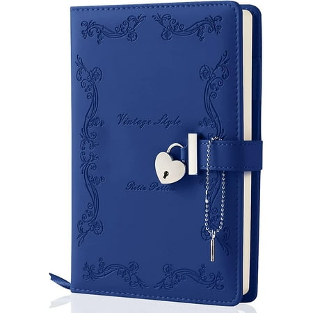 Diary With Lock And Key For Girls Thicken 360 Pages Leather Heart ...