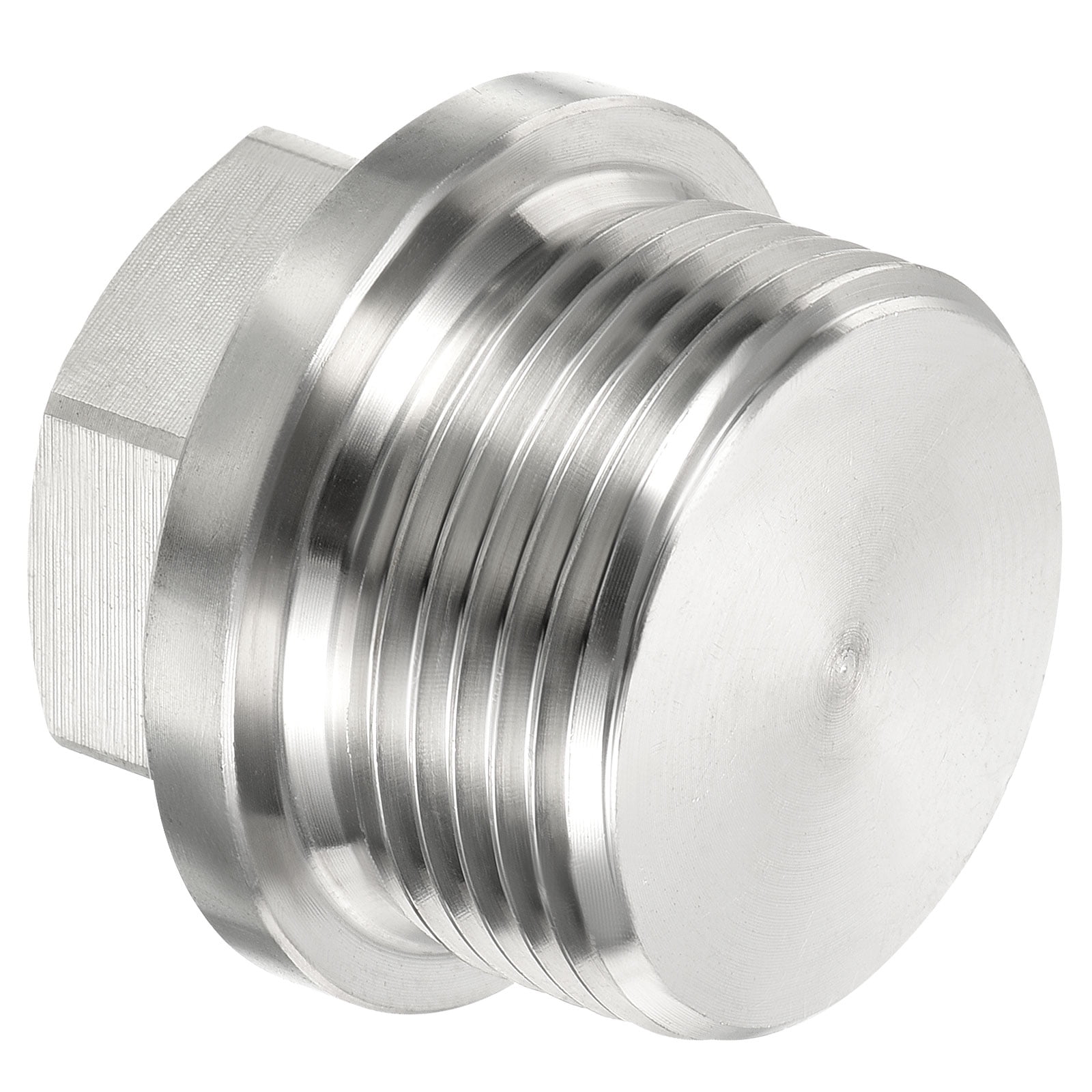 Uxcell M33x2 Male Plug Stainless Steel Thread Hex Head Socket Solid ...