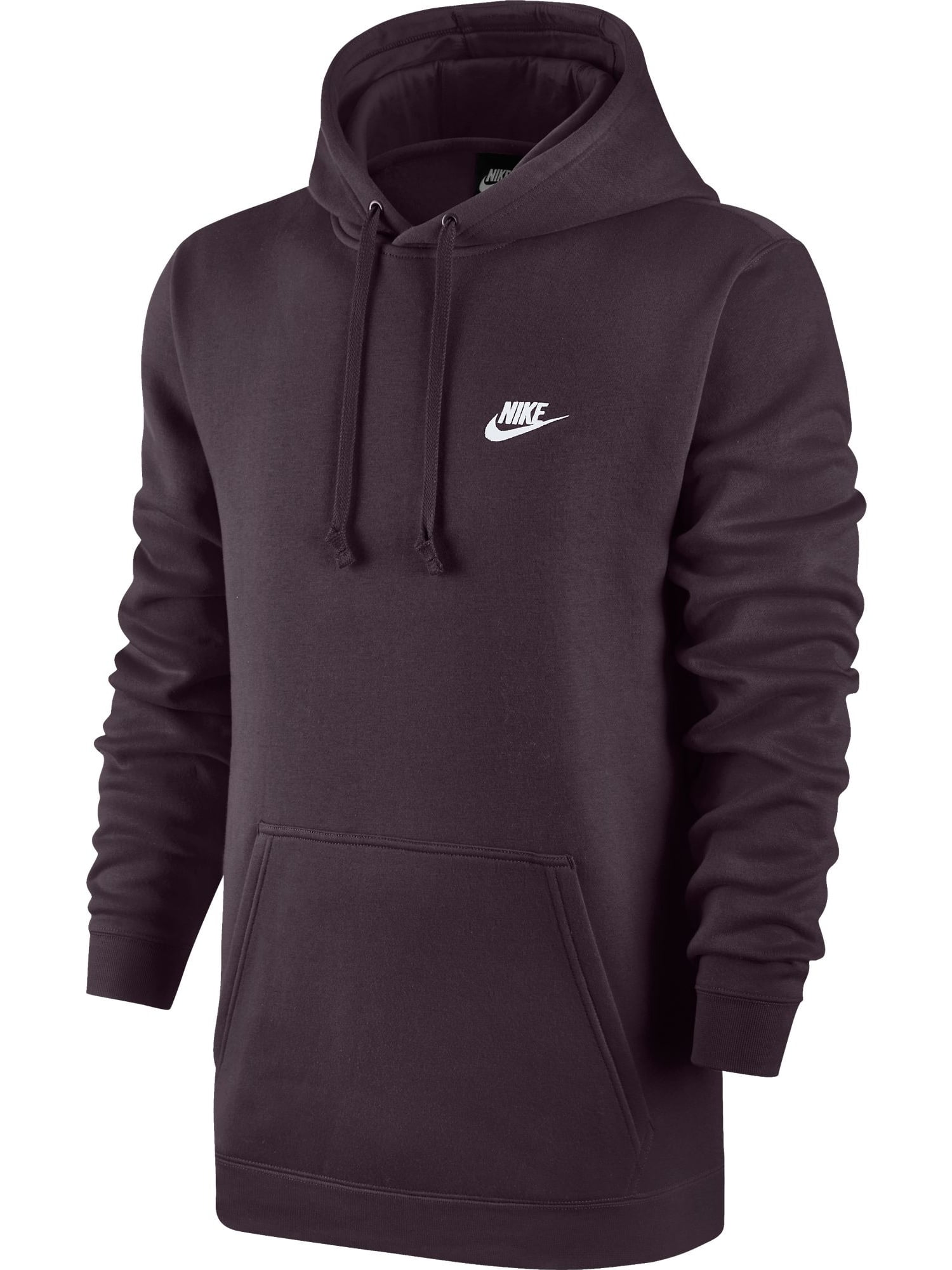 Nike Sportswear Club Fleece Mens Pullover Hoodie Dark Purple White