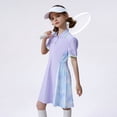 BLTIBY Girl's Uniform Lapel Dress Collar Puff Short Sleeve Button Down ...