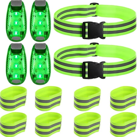 Lepai 2 Pieces Green Reflective Belt Visibility Reflective Belt 8 ...