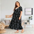 Loritta Plus Size Nightgowns for Women House Dress Short Sleeve ...
