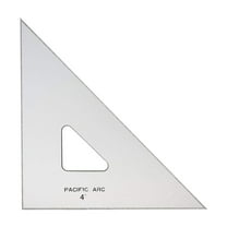 Pacific Arc Drafting Triangle, 4-inch, 30/60/90 Degrees, Clear Acrylic ...