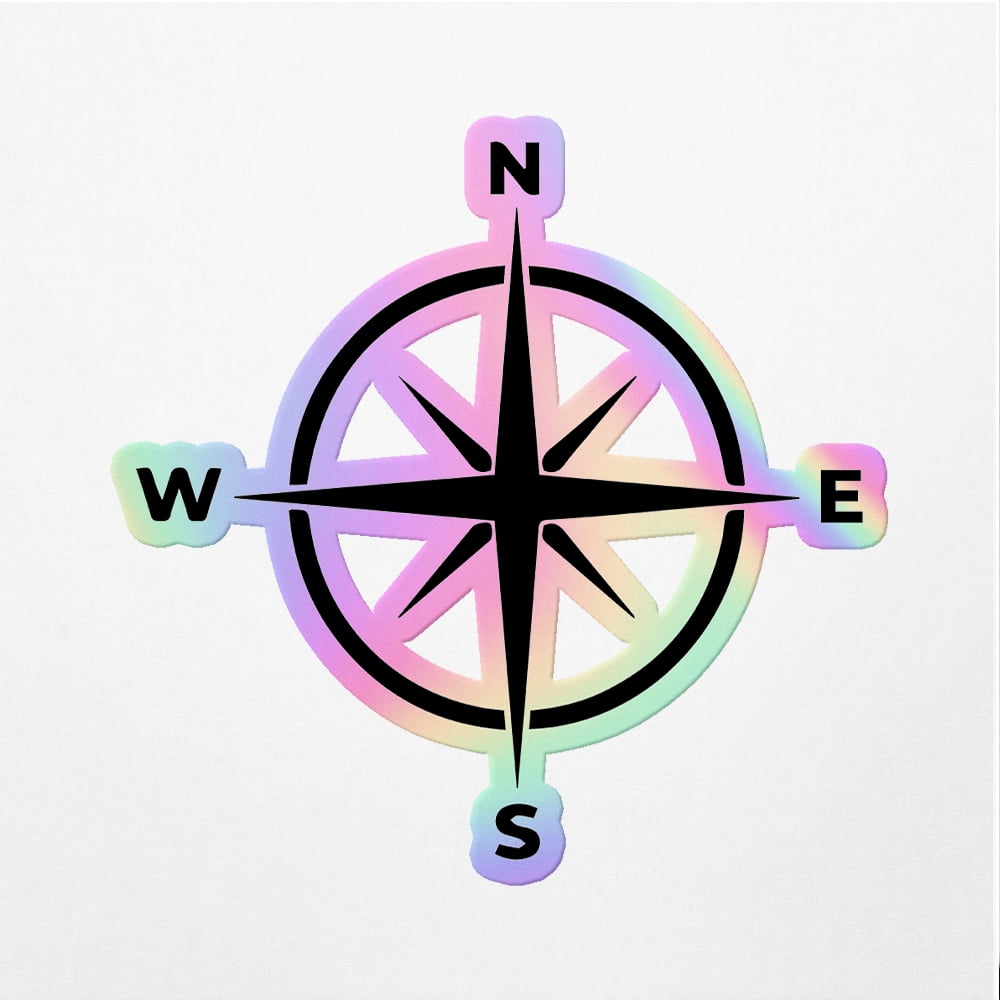 Vinyl Stickers Decals Of Compass - Apply On Any Smooth Surfaces Indoor ...