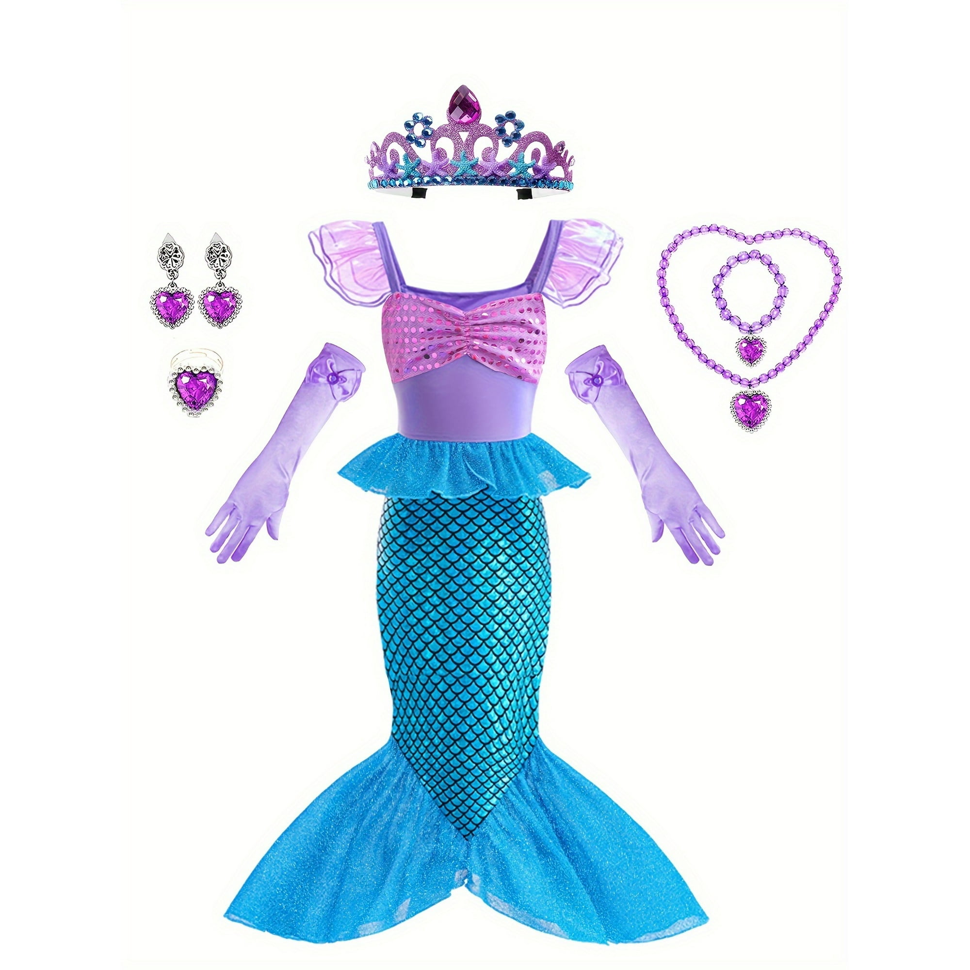 Click here for Grm Sweet Girls Mermaid Princess Cosplay Dress Set... prices