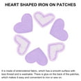 Uxcell Heart Shaped Patches Rose Pink Embroidered Sew on Love Applique ...