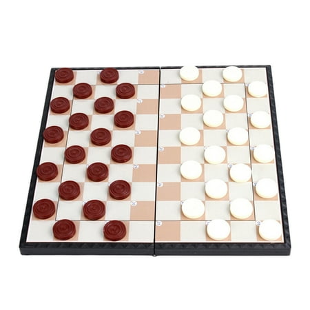Checkers Board Game, Folding Family Board Game for Game Night ...